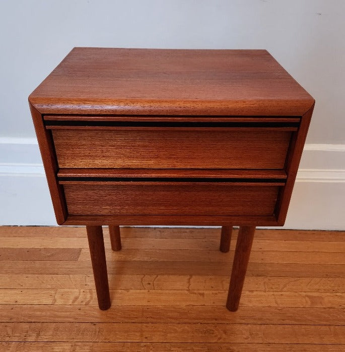 Tiny Teak End Table with Drawers – Cook Street Vintage