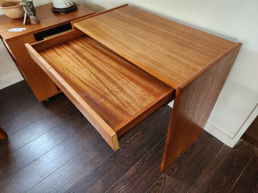Small Teak Desk with Drawer – Cook Street Vintage