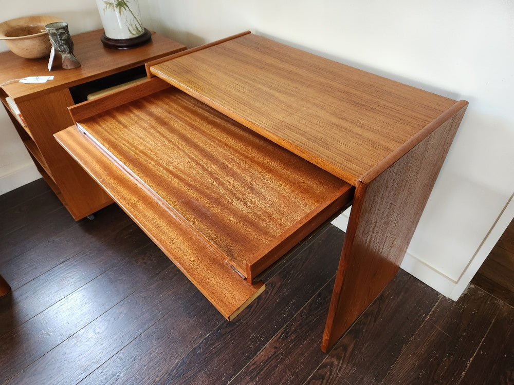 Small Teak Desk with Drawer – Cook Street Vintage