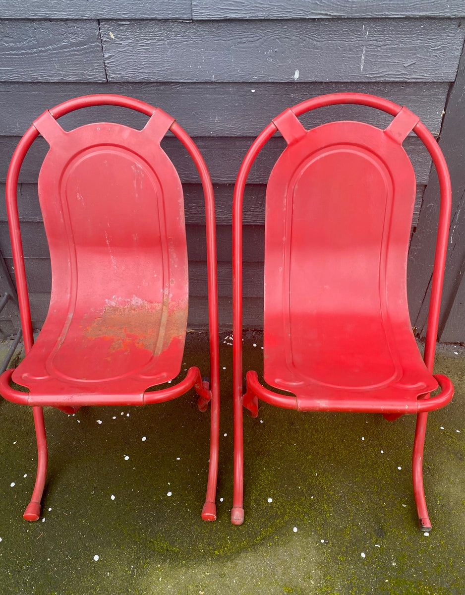 Set of 2 Stak-a Bye Metal Chairs – Cook Street Vintage