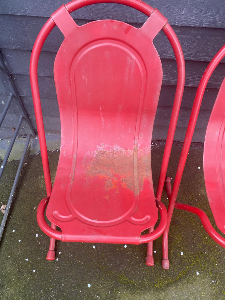 Set of 2 Stak-a Bye Metal Chairs – Cook Street Vintage