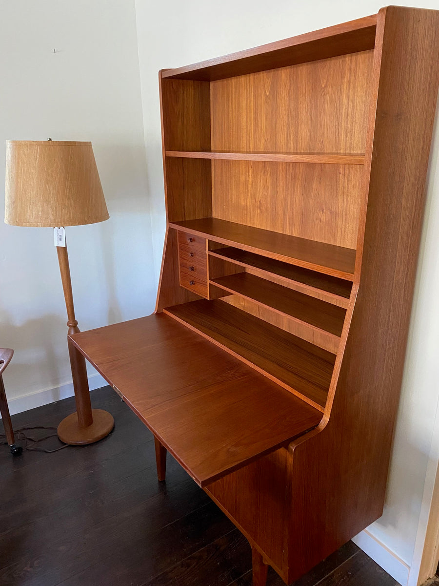 Tall Danish Teak Secretary / Shelves – Cook Street Vintage
