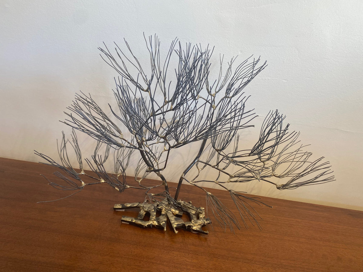 Steel Metal & Wire Tree Sculpture – Cook Street Vintage