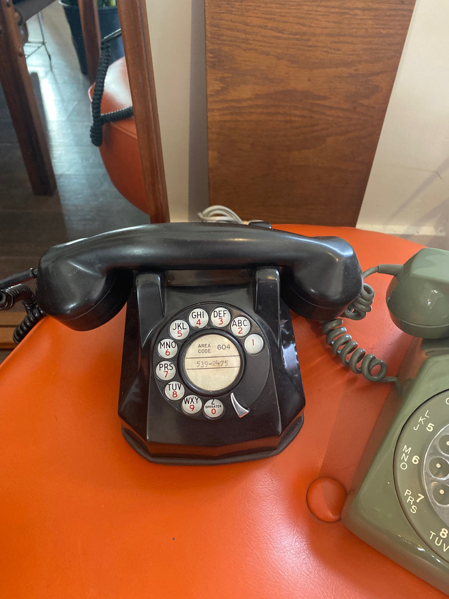 Black Rotary Dial Phone – Cook Street Vintage