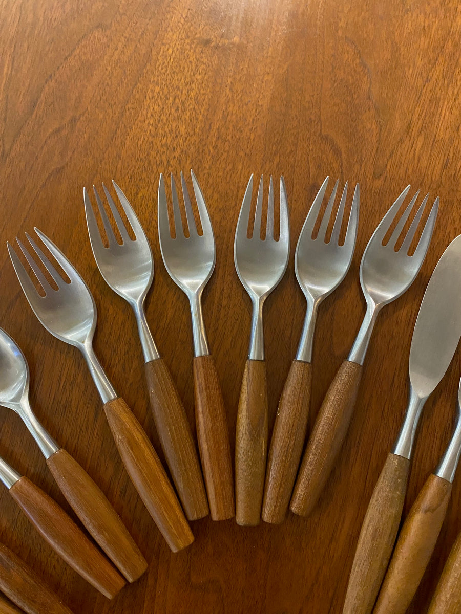 Dansk JHQ Teak Cutlery-Place Setting for 6 – Cook Street Vintage