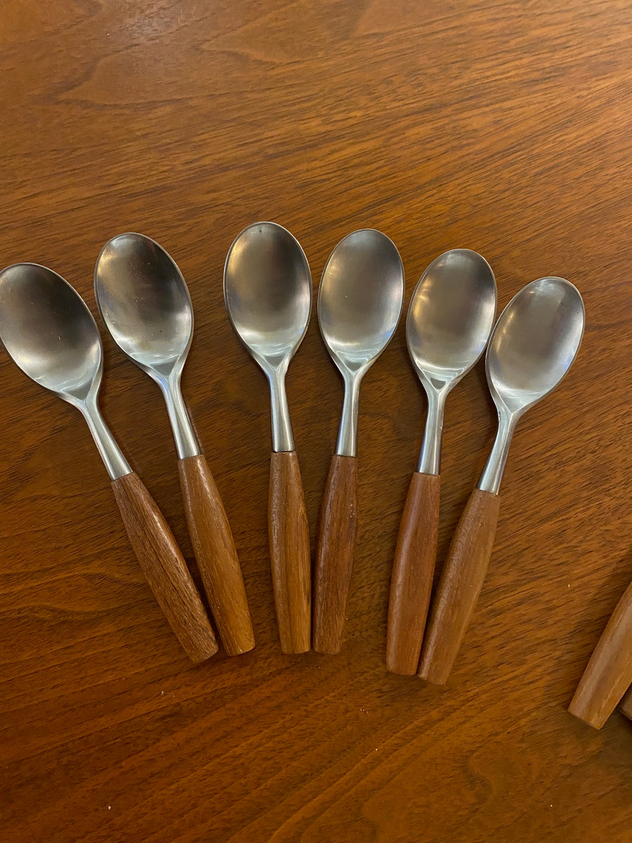 Dansk JHQ Teak Cutlery-Place Setting for 6 – Cook Street Vintage