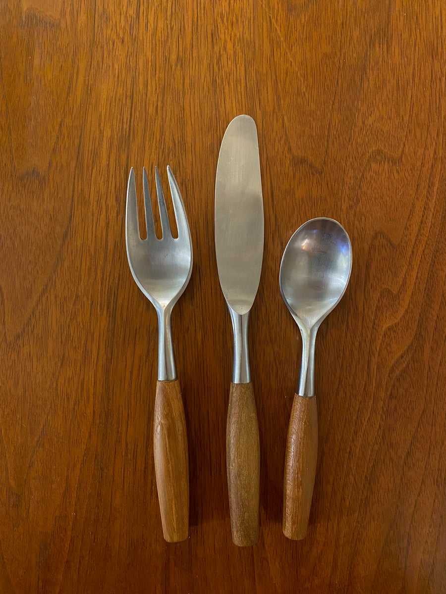 Dansk JHQ Teak Cutlery-Place Setting for 6 – Cook Street Vintage
