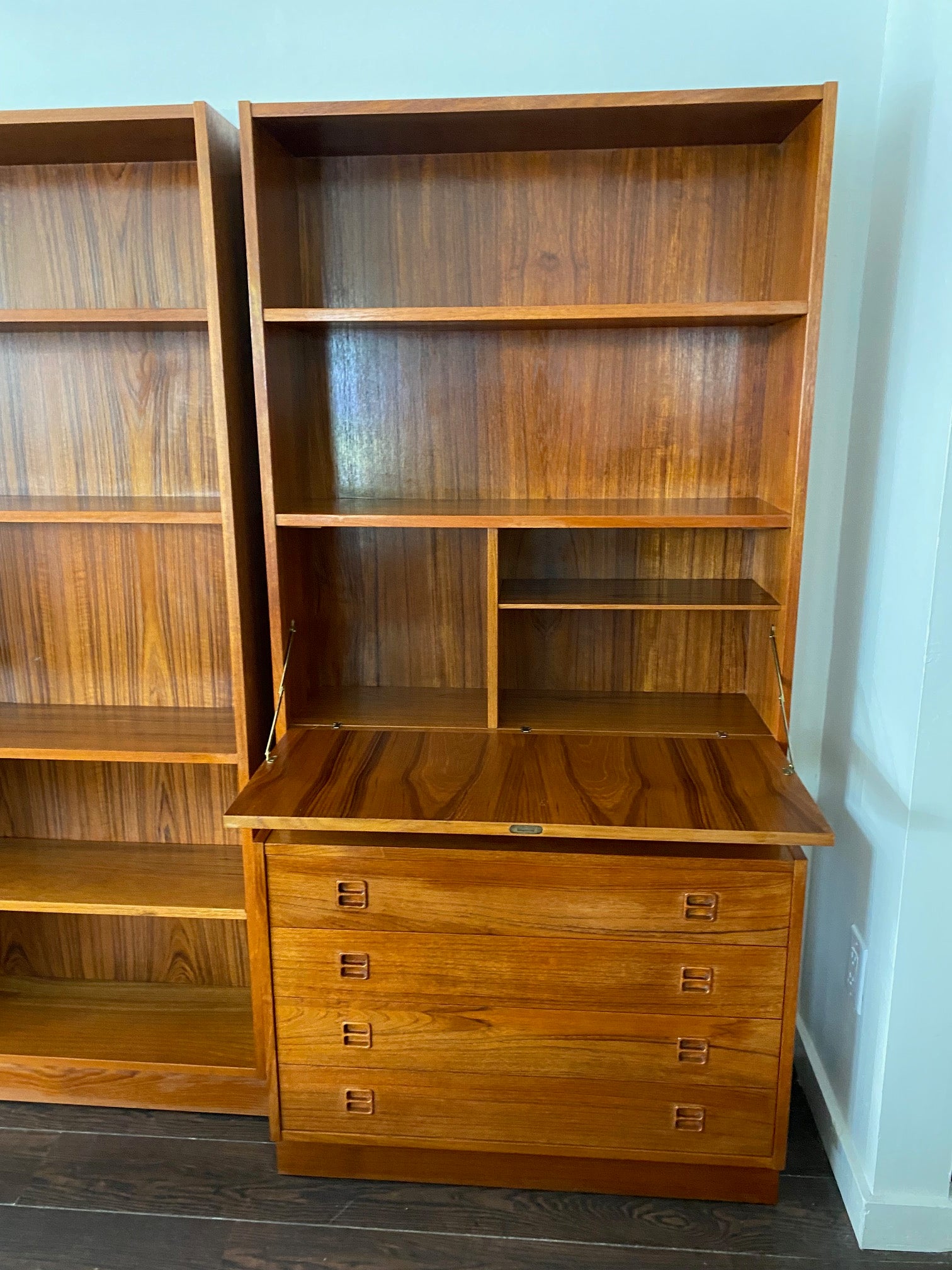 Teak Secretary, Shelves and Drawers – Cook Street Vintage