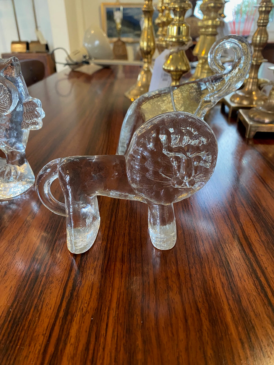 Bertil Vallien’s Kosta Boda Glass Lion – Cook Street Vintage