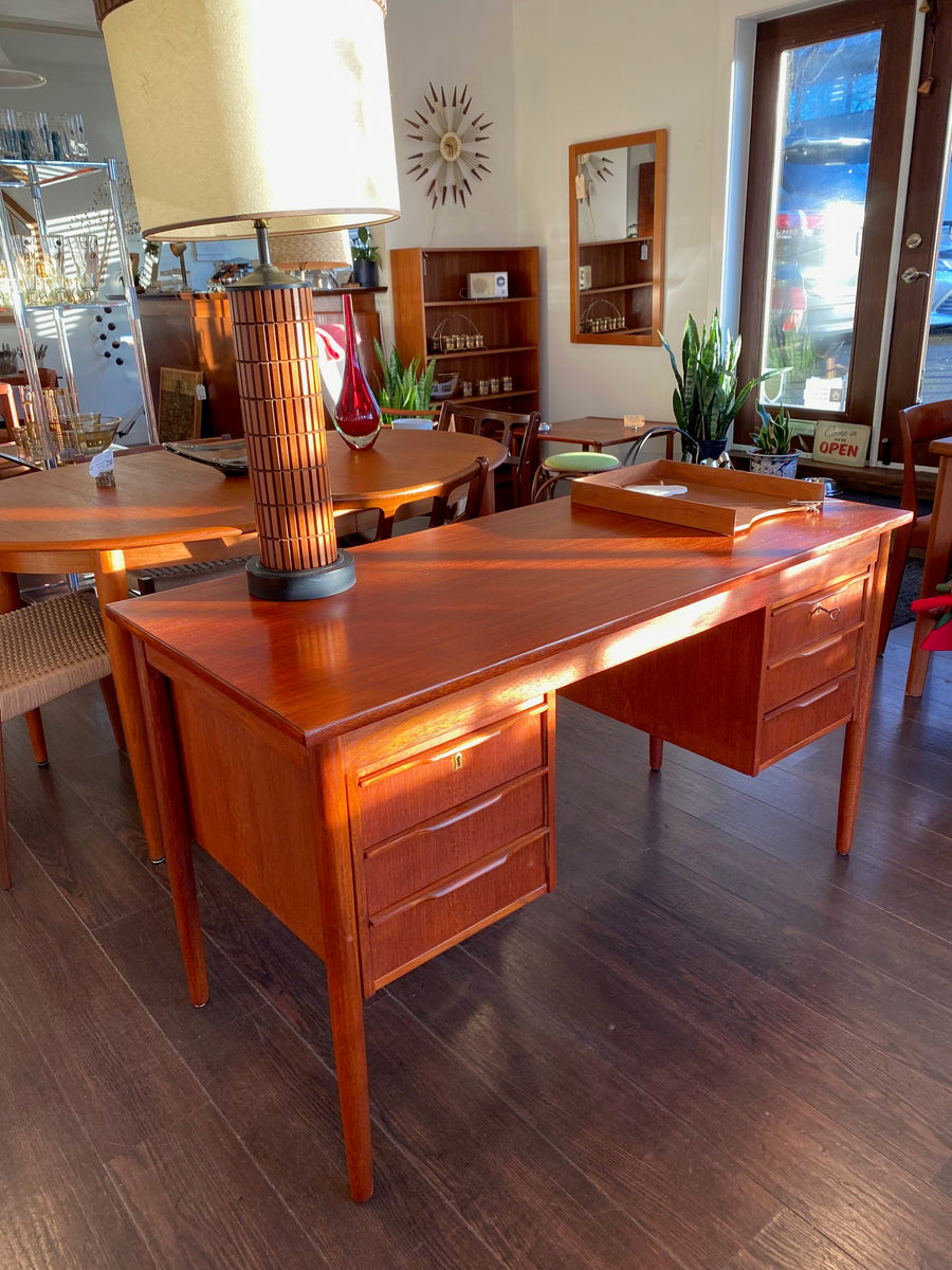Mid-century Teak Desk – Cook Street Vintage