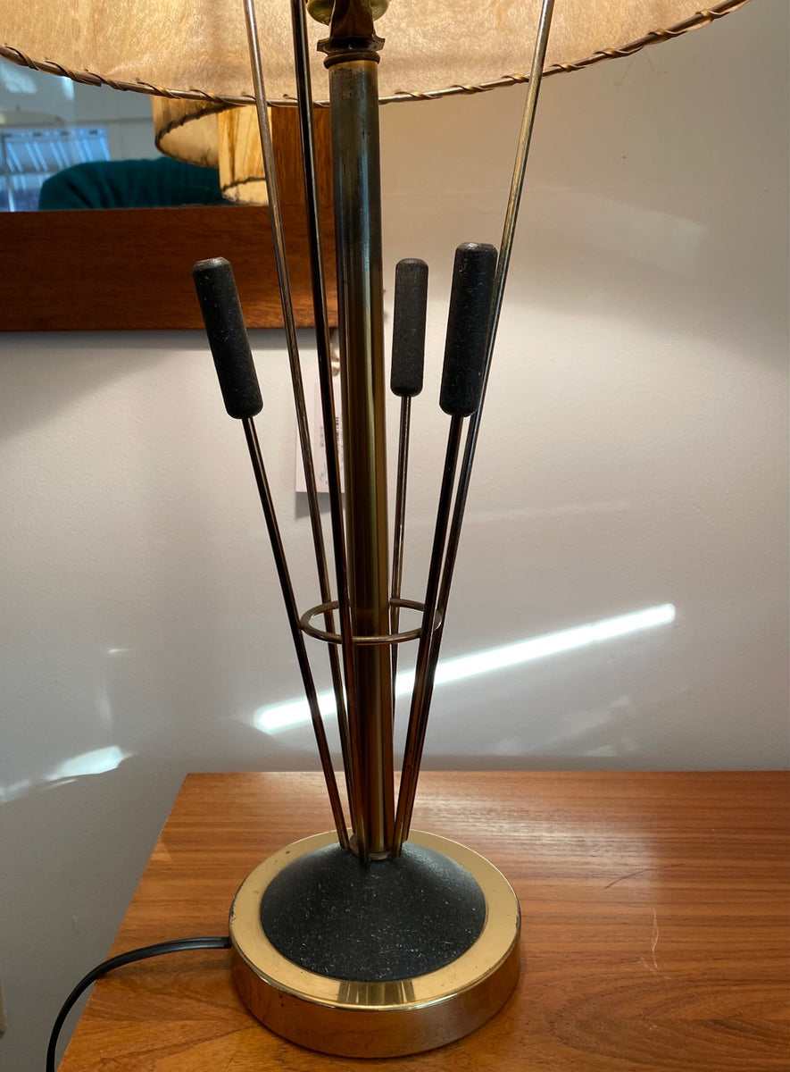 Fabulous Vintage Bull Rush Lamp with Two Tiered Shade – Cook Street Vintage