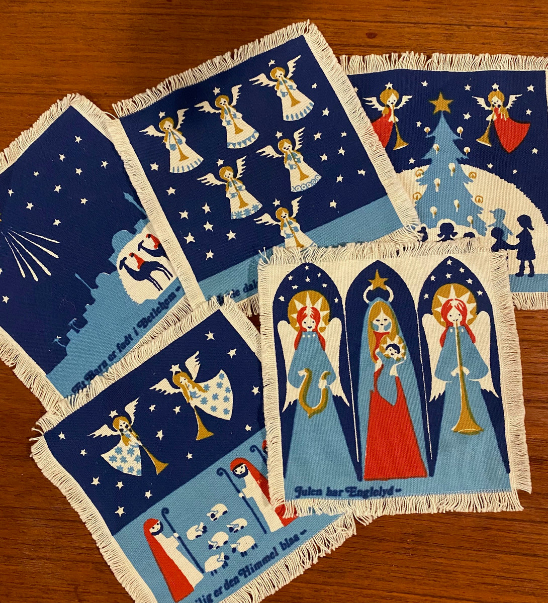 Set of 5 Aase and Preben Jangaard Christmas Nativity Napkins – Cook ...
