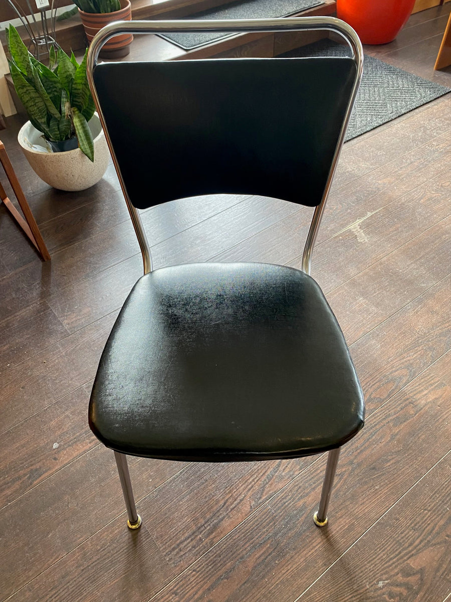 Set of 4 Chrome and Vinyl Chairs – Cook Street Vintage