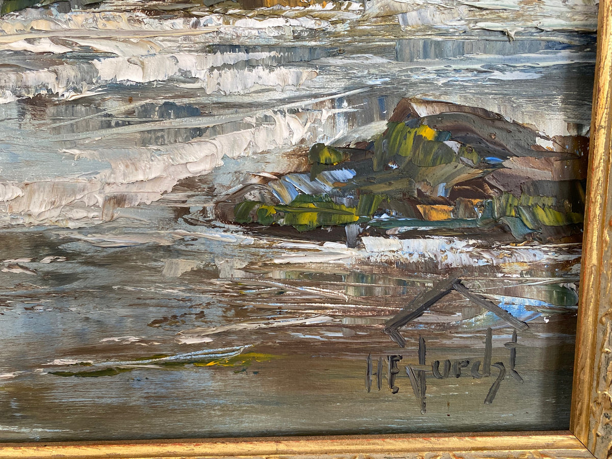 Hans Furcht Oil on Canvas "Beach" – Cook Street Vintage