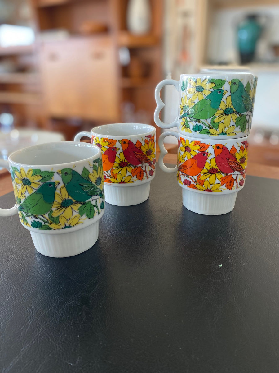 Set of 4 Retro 1970s Coffee Mugs – Cook Street Vintage