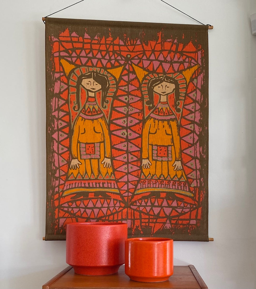 MCM Colourful Linen Wall Hanging – Cook Street Vintage