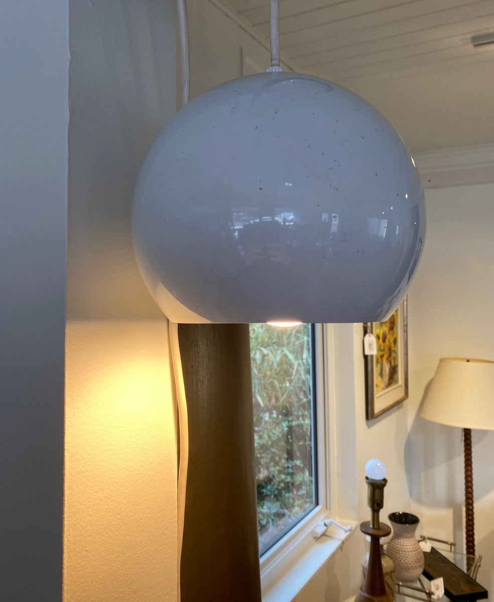 MCM White Metal Pendant Light – Cook Street Vintage